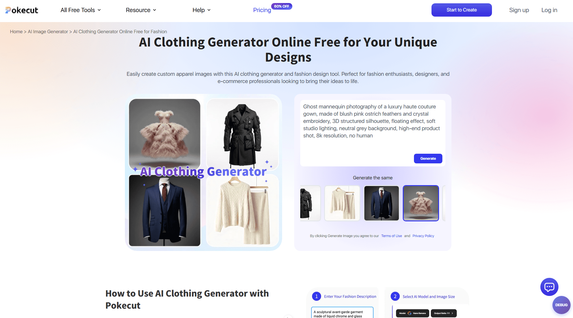 AI Clothing Generator Online Free for Fashion | Pokecut