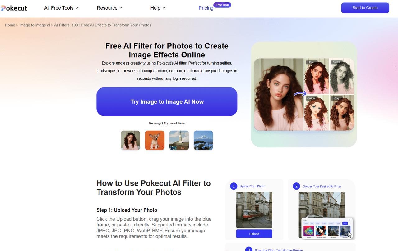 AI Filters: 100+ Free AI Effects to Transform Your Photos