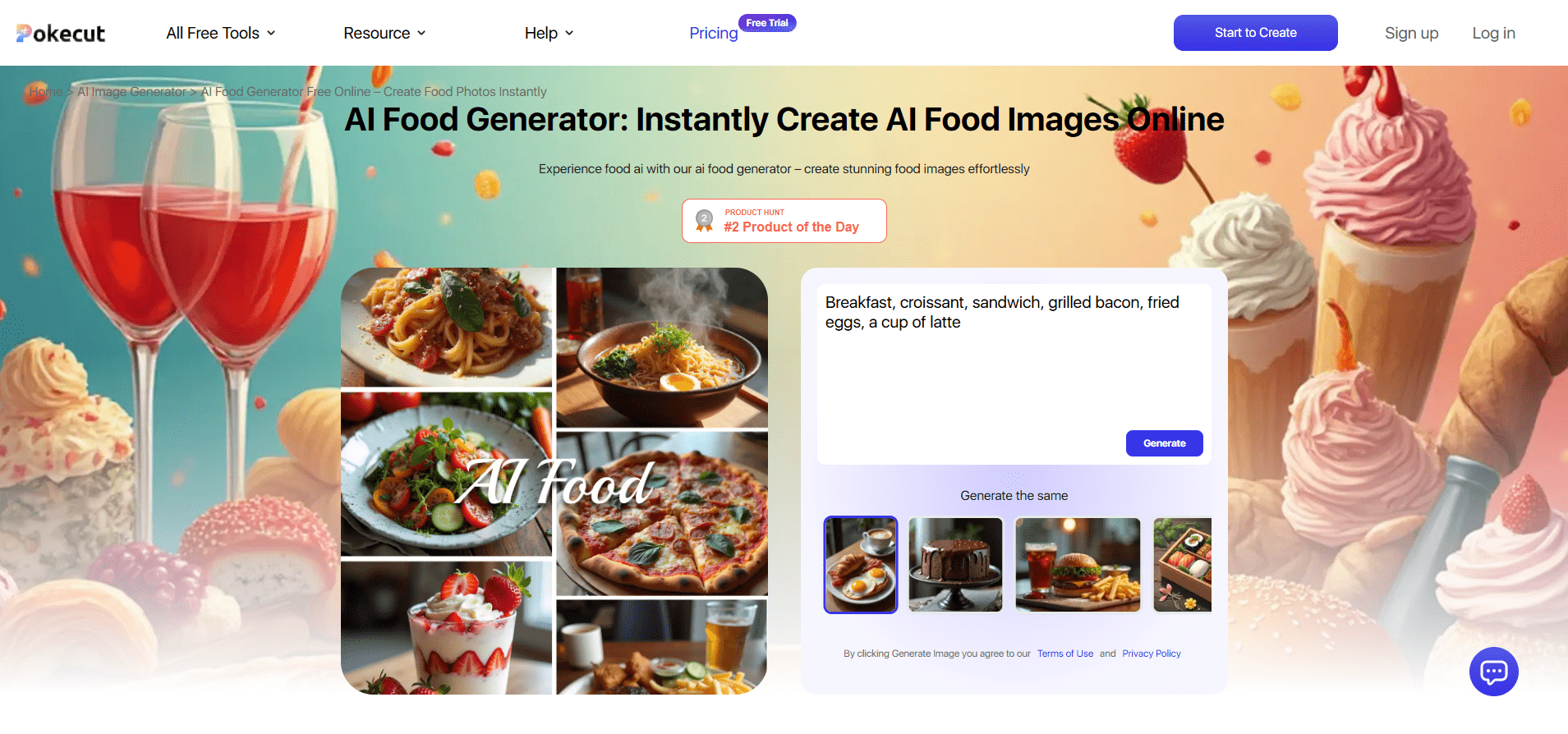 AI Food Generator Free Online – Create Food Photos Instantly | Pokecut