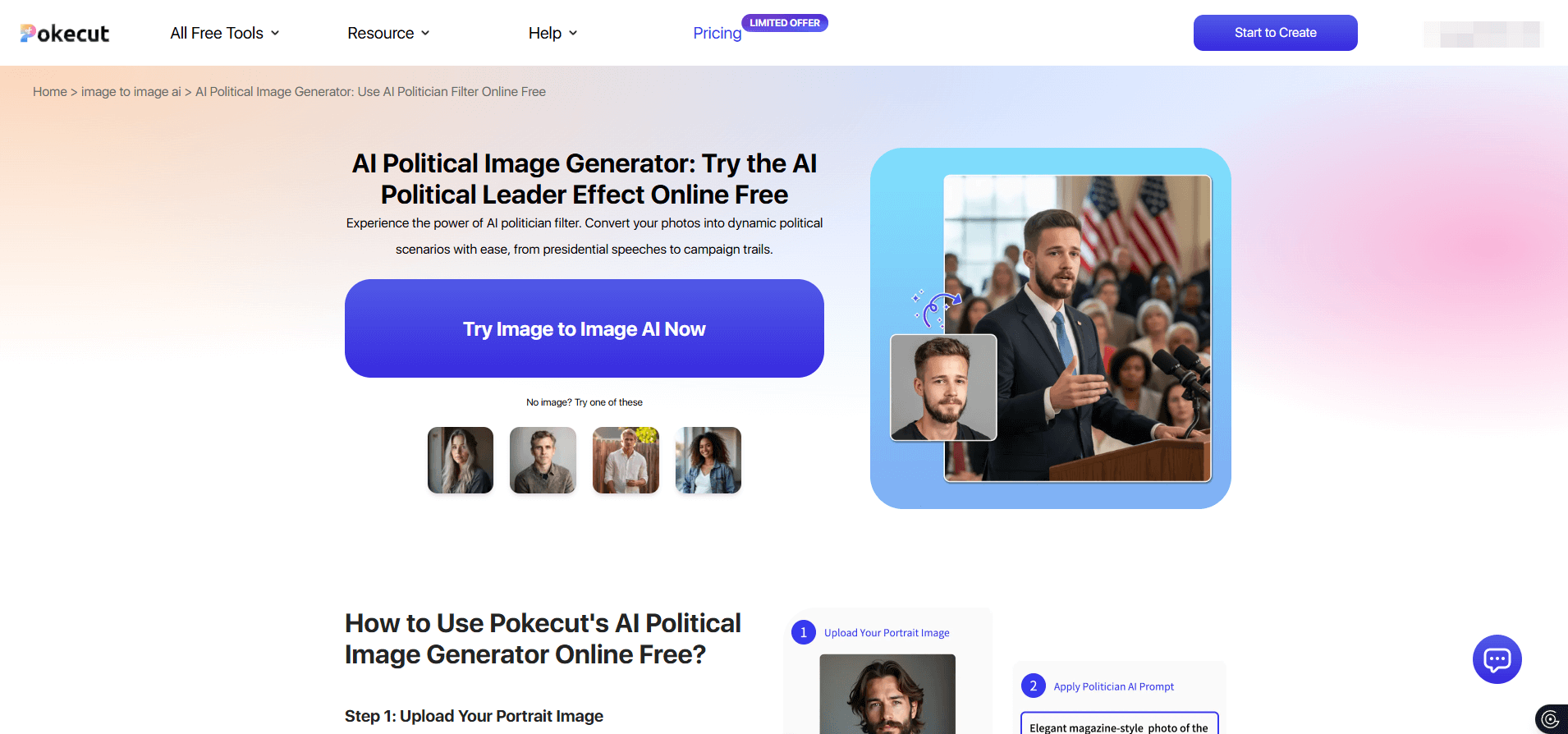 AI Political Image Generator: Use AI Politician Filter Online Free ...