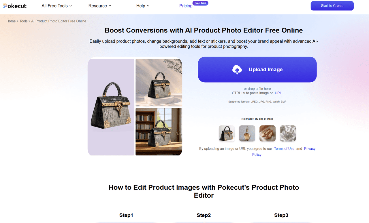 AI Product Photo Editor Free Online | Pokecut