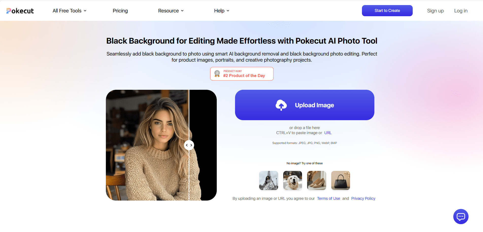 Add Black Background to Photo Instantly Online | Pokecut