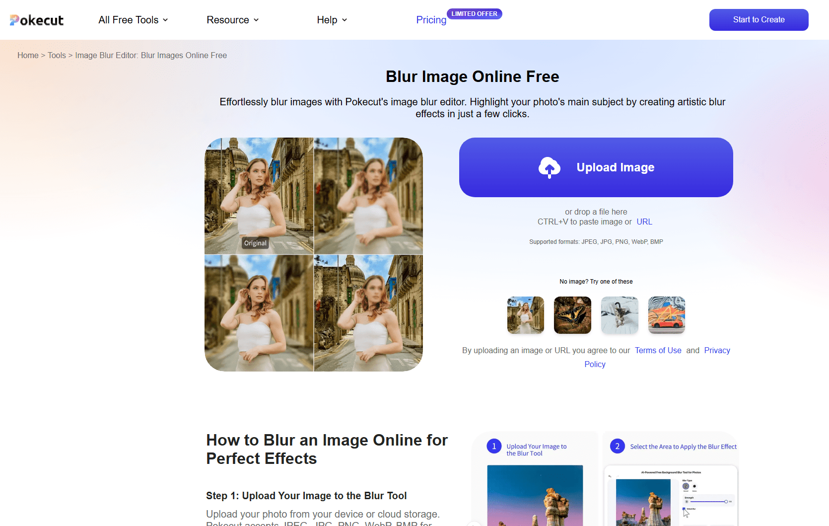 Image Blur Editor: Blur Images Online Free | Pokecut