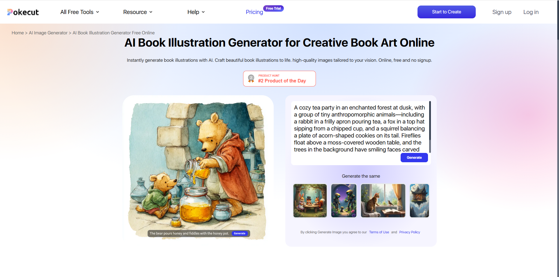AI Book Illustration Generator Free Online | Pokecut