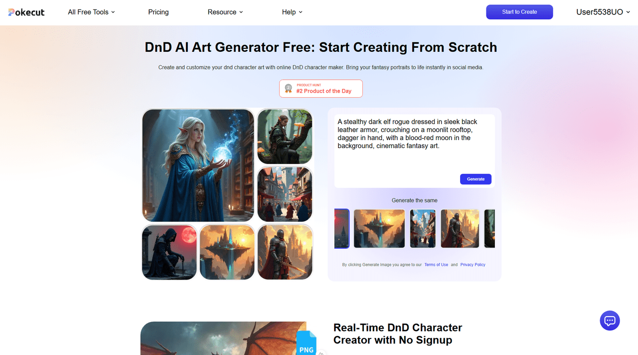 DnD AI Art Generator: Create Your Art Free and Online | Pokecut