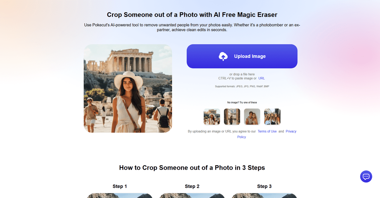 Crop Person Out of Photo Online for Free | Pokecut