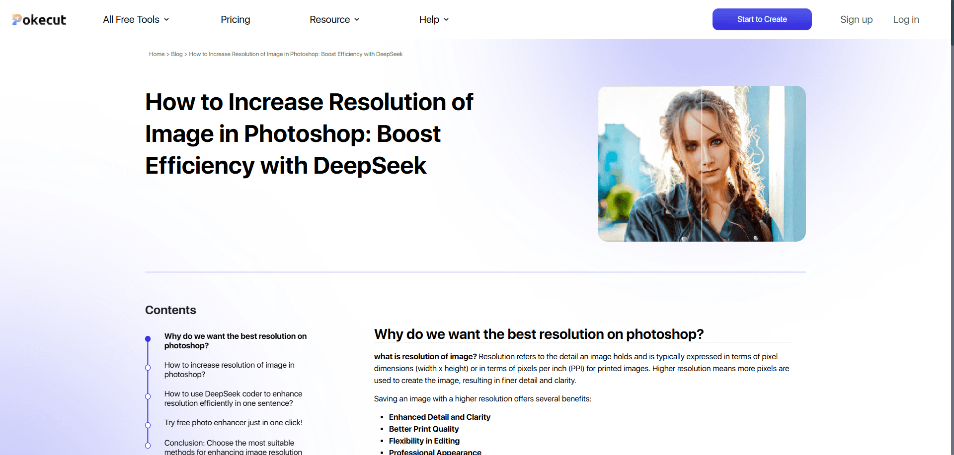 How to enhance image in Photoshop with DeepSeek | Pokecut