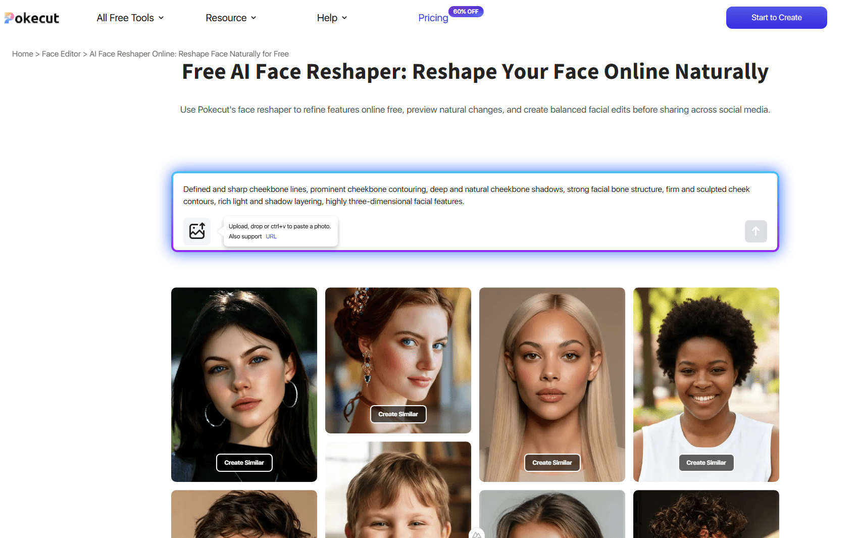 AI Face Reshaper Online: Reshape Face Naturally for Free | Pokecut