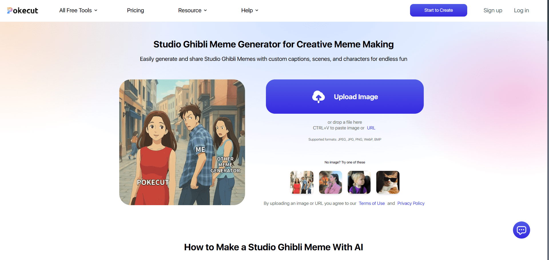 AI Studio Ghibli Meme Generator - Online & Free | Pokecut