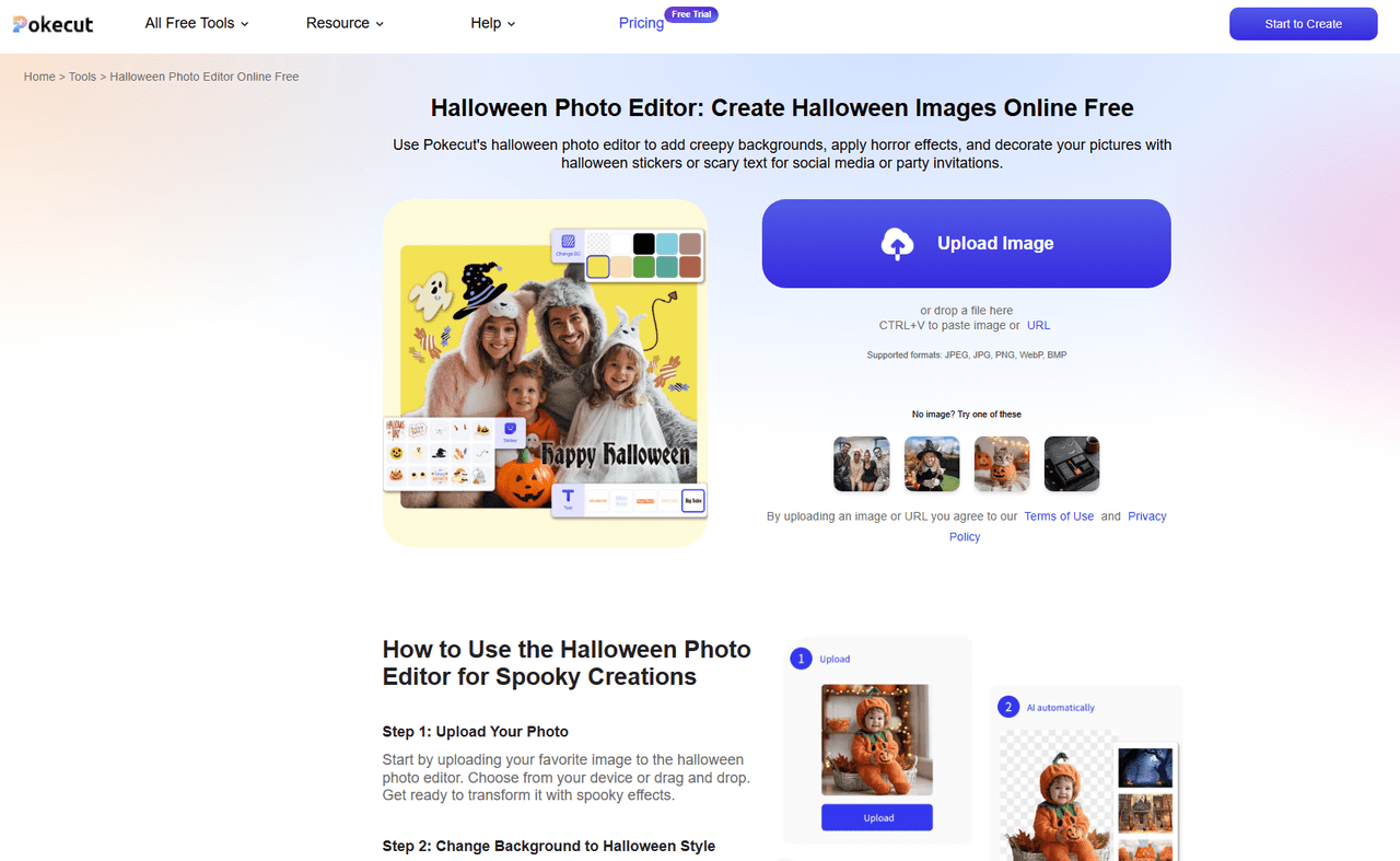 Halloween Photo Editor Online Free | Pokecut