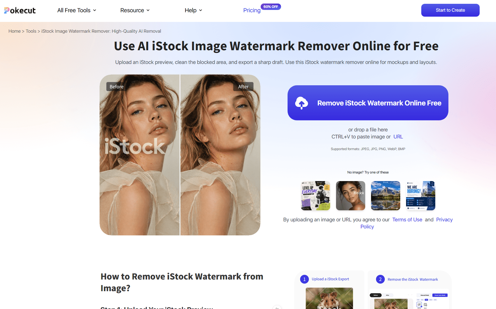 iStock Image Watermark Remover: High-Quality AI Removal | Pokecut