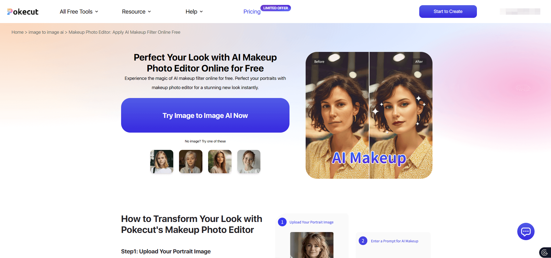 Makeup Photo Editor: Apply AI Makeup Filter Online Free | Pokecut