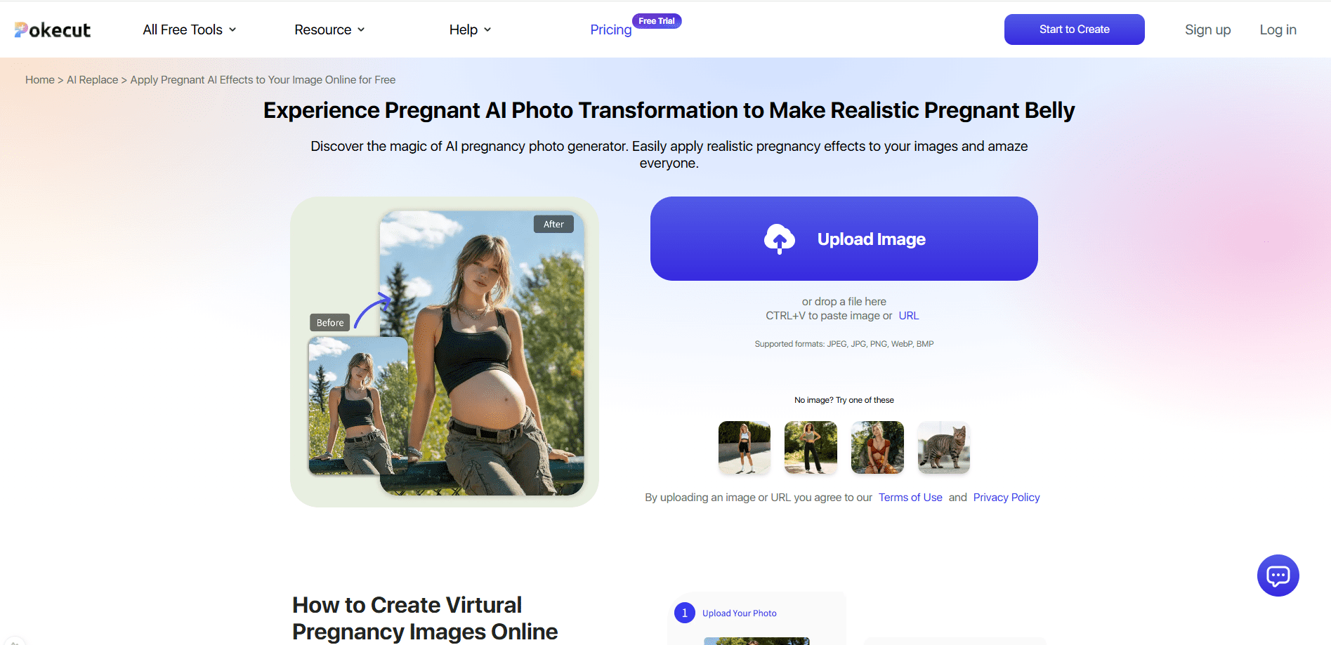 Pregnant AI Generator: Create AI Maternity Photos | Pokecut
