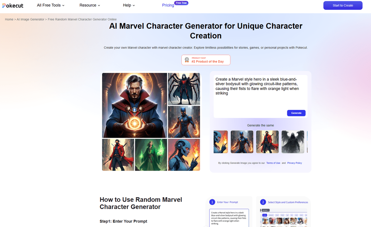 Free Random Marvel Character Generator Online