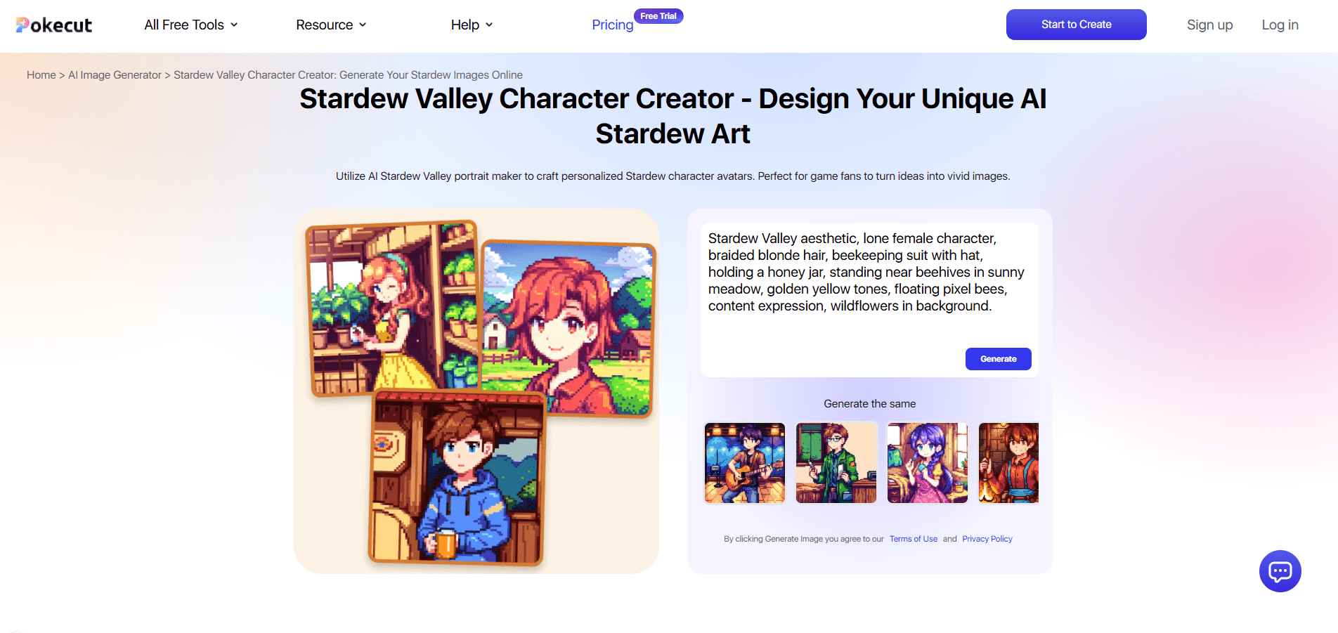 Stardew Valley Character Creator: Generate Your Stardew Images Online