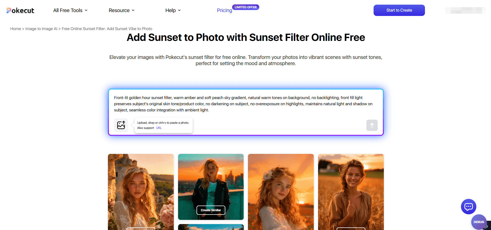 Free Online Sunset Filter: Add Sunset Vibe to Photo | Pokecut