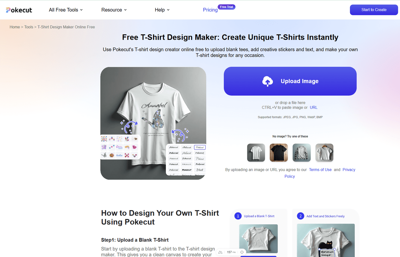 T-Shirt Design Maker Online Free | Pokecut