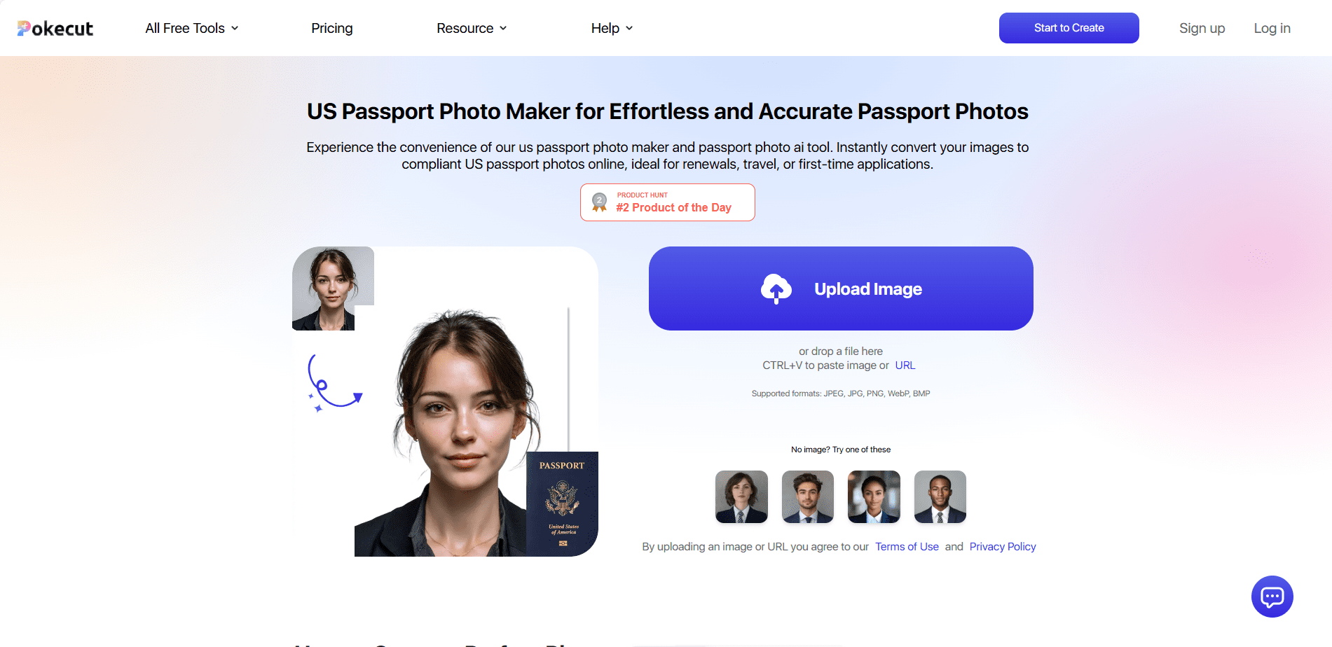 US Passport Photo Maker Free Online – Fast, Easy & Accurate | Pokecut