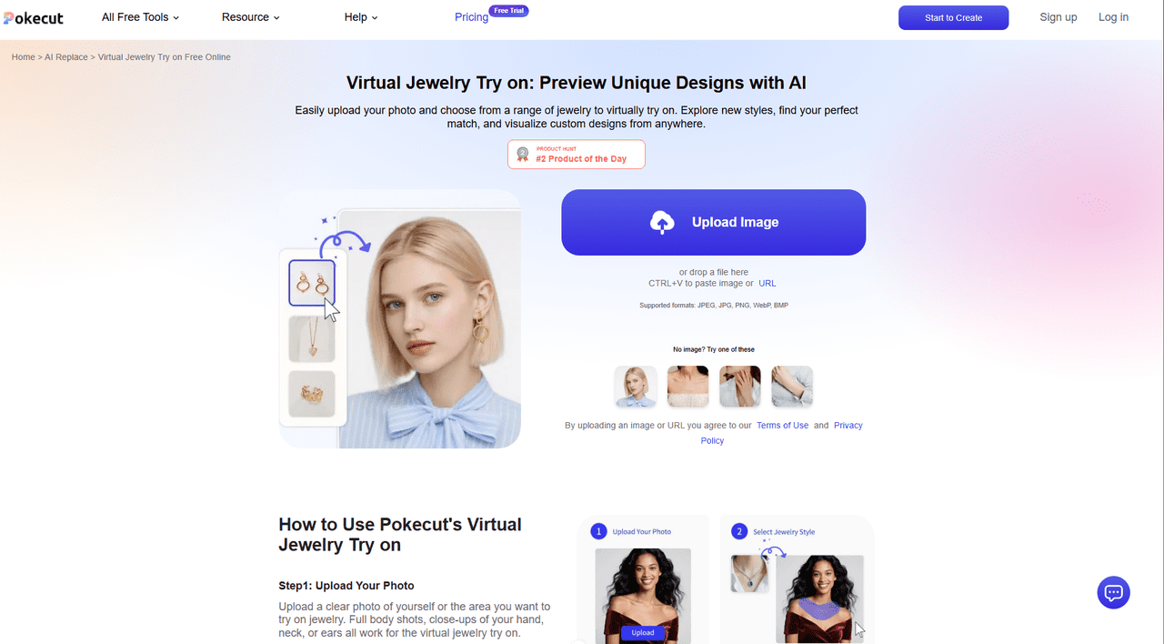 Virtual Jewelry Try on Free Online | Pokecut