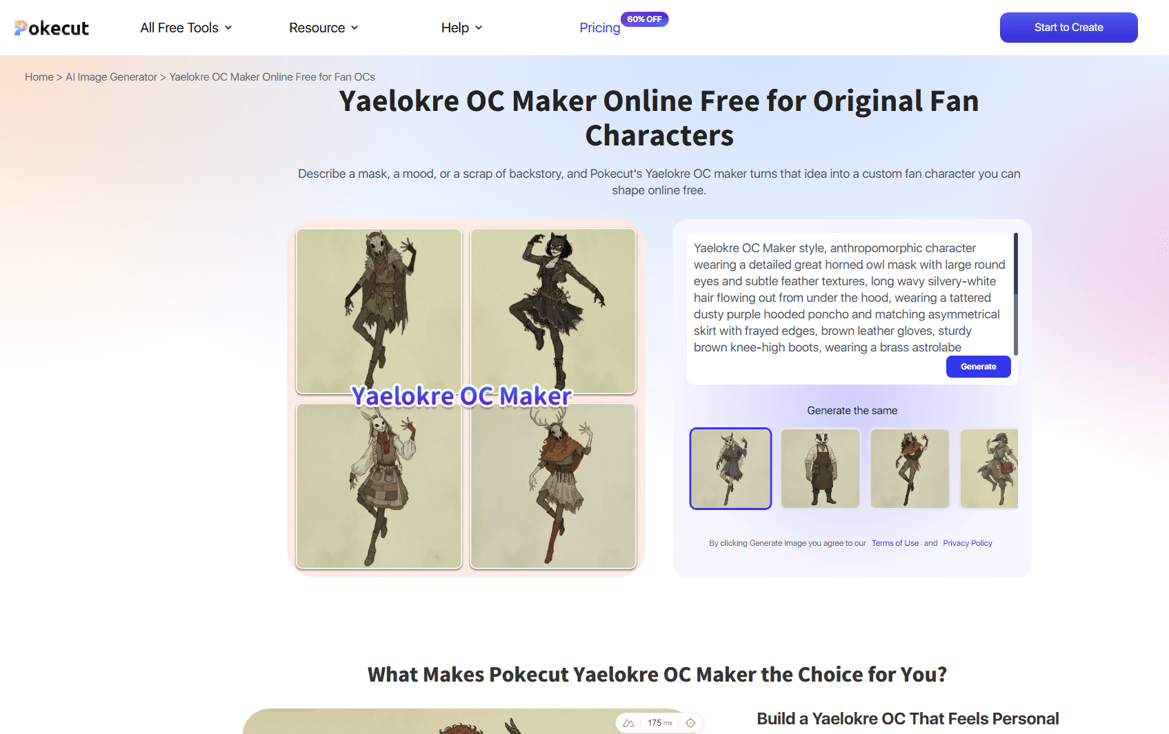 Yaelokre OC Maker Online Free for Fan OCs | Pokecut