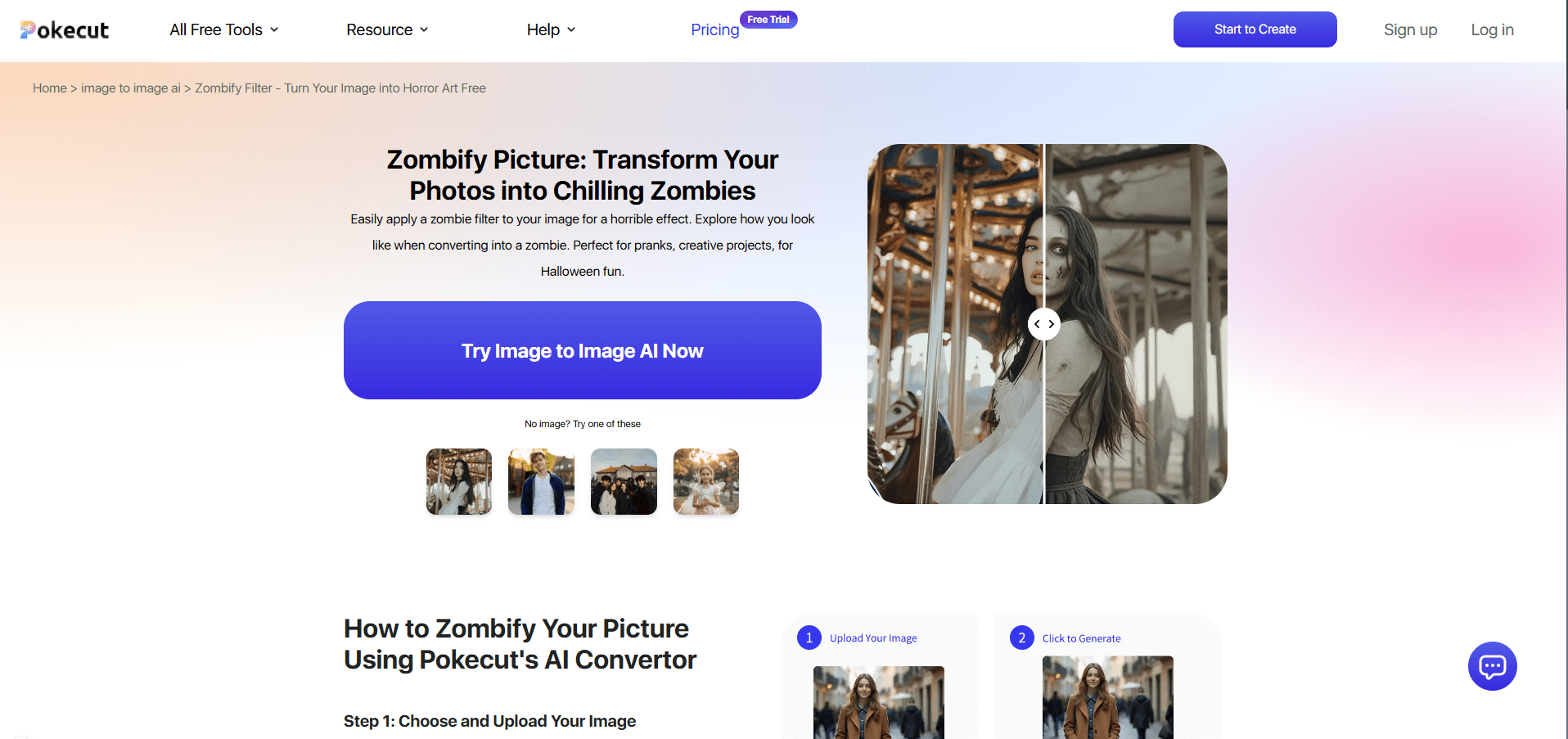 Zombify Filter - Turn Your Image into Horror Art Free
