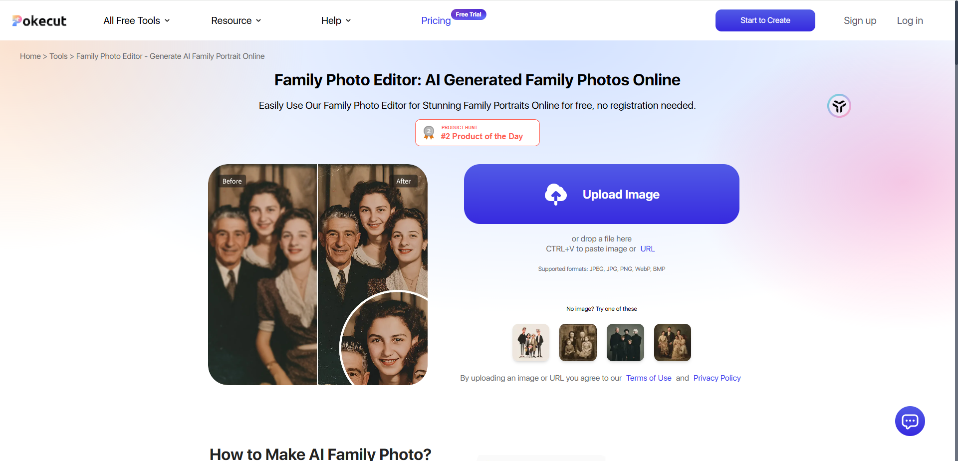 Family Photo Editor - Generate AI Family Portrait Online for Free